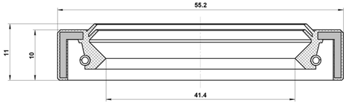 Oil Seal Transaxle Case 41.4X55.2X10X11 Febest 95IAY-43551011X OEM ...