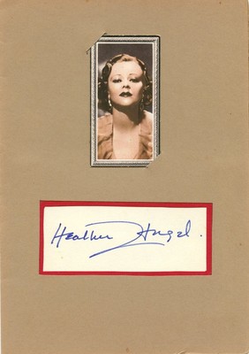 HEATHER ANGEL Autograph & Vintage Cigarette Card | eBay