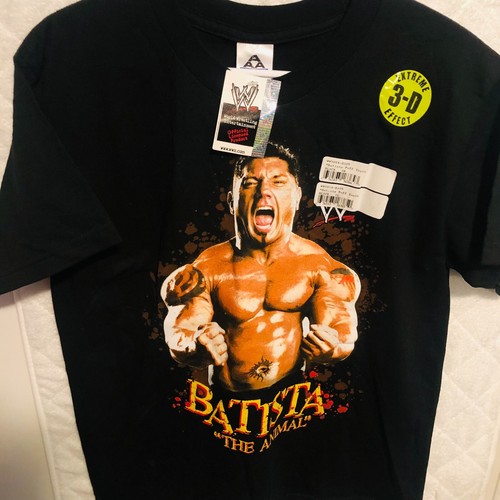 Vintage WWE Batista T-Shirt Youth Large 3-D effect Brand New With ...