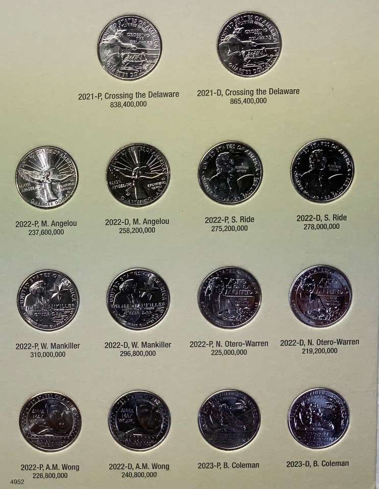 2021 2022 - 2025 PD WCD & American Women 40 Quarter Uncirc Complete Set ...
