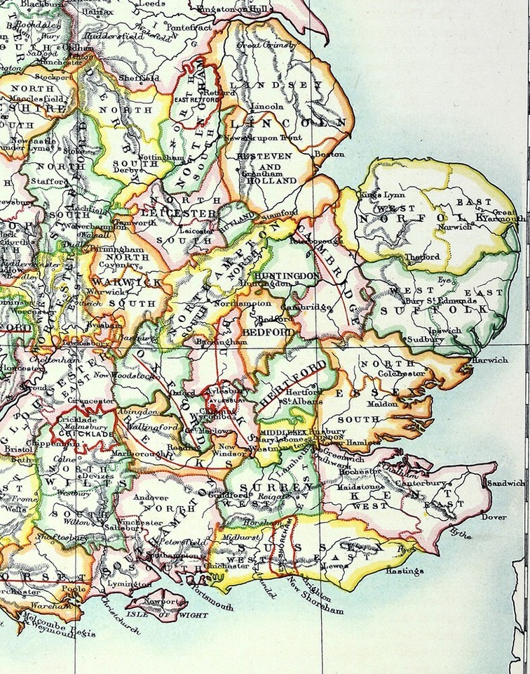 1902 Johnston Oxford England Wales Parliamentary Map 1832 Reform Act ...