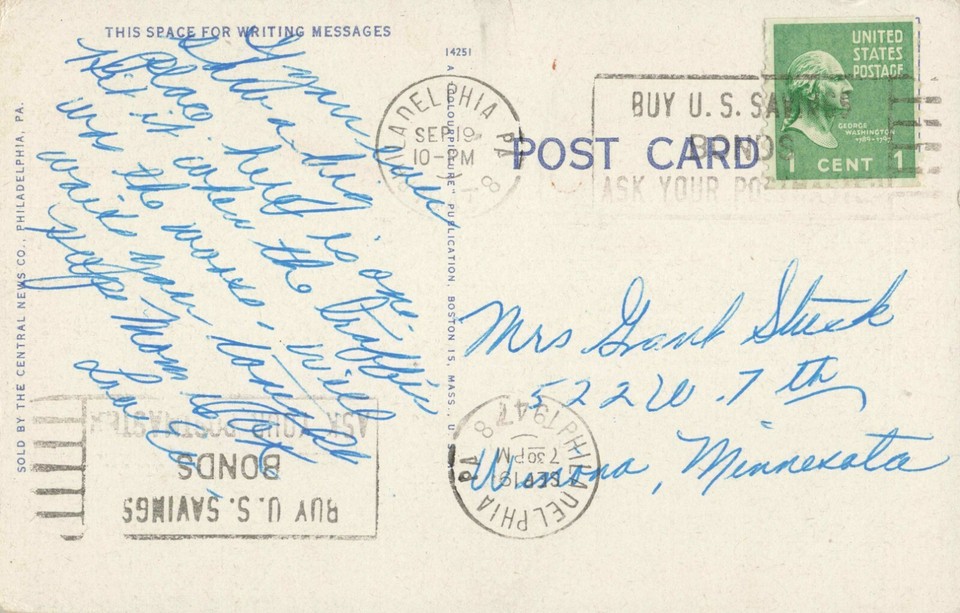 Postcard Roosevelt Boulevard Bridge Pennypack Creek Philadelphia PA ...