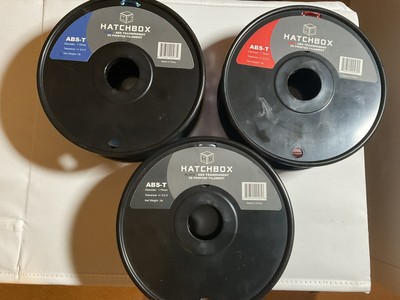 Hatchbox ABS 3D Printer Filament Red Blue Black 3 Wheels Total | eBay