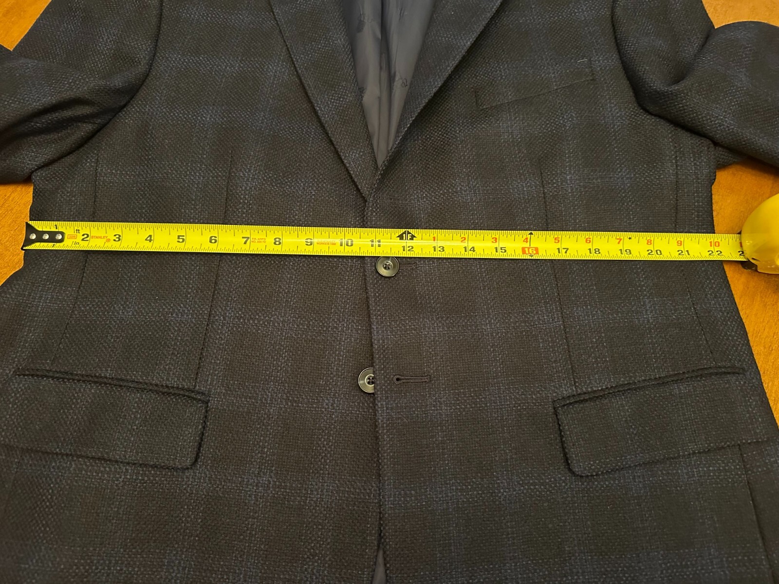 Jos A. Bank Blue Plaid Check Wool Tailored Fit Blazer Sport Coat Jacket ...