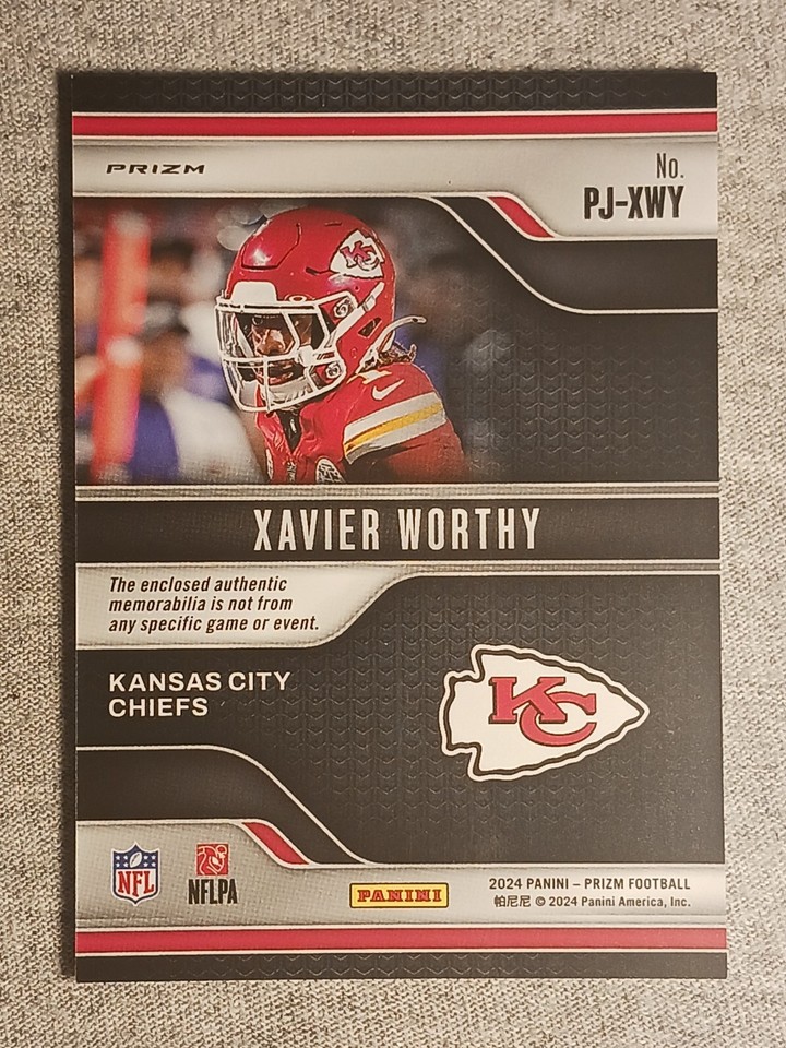 2024 Panini Prizm Xavier Worthy Premier Jerseys RC Patch #PJ-XWY ...