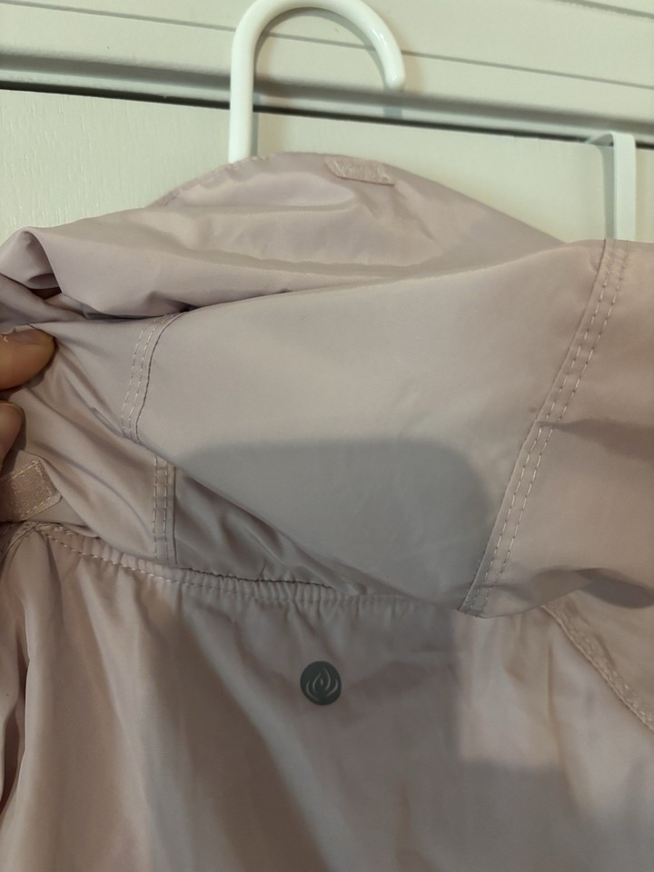 Apana Pale Pink Rain Jacket With Hood Size Large | eBay