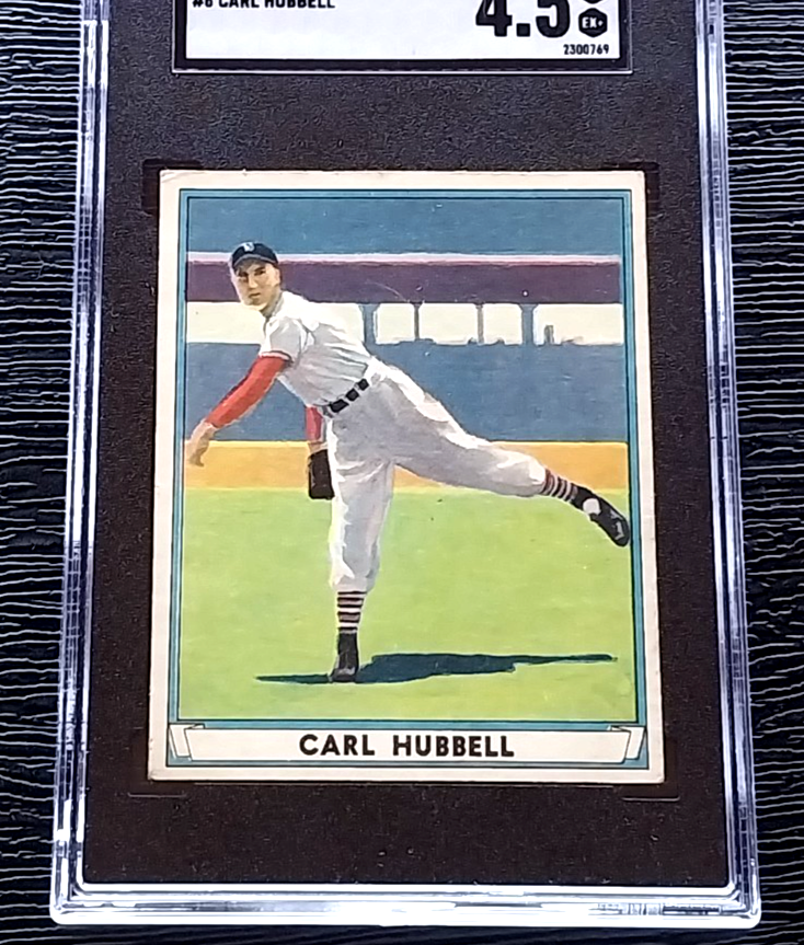 1941 PLAY BALL CARL HUBBELL BASEBALL CARD #6 NO CREASES *CENTERED* SGC ...