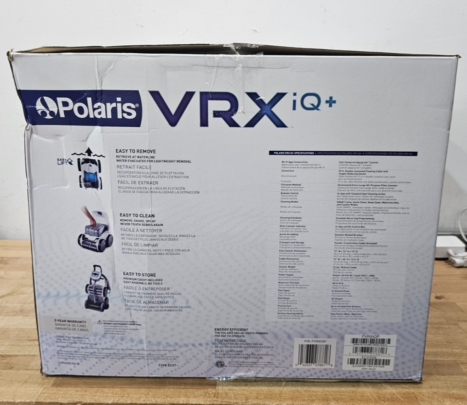 Polaris VRX iQ+ Robotic Pool Cleaner iAquaLink Control FVRXIQP Caddy ...