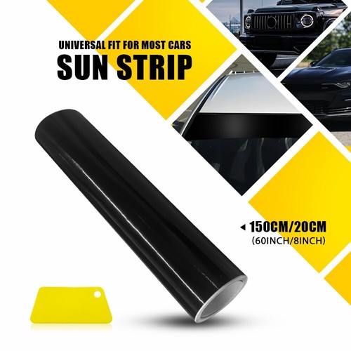 60"x8" Black Front Windshield Sun Visor Vinyl Decal Strip Film Banner ...