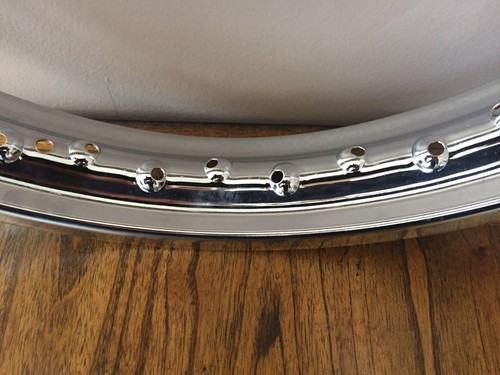 VINTAGE BMW R25/3 R26 R27 NEW CHROME WHEEL 36 HOLE 2.15X18 SUPER CHROME ...