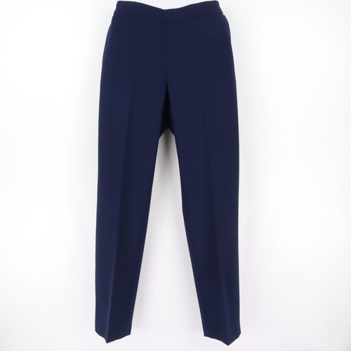 Susan Graver Stretch Waist Dress Pants Womens Sz 4 Blue Polyester Blend ...