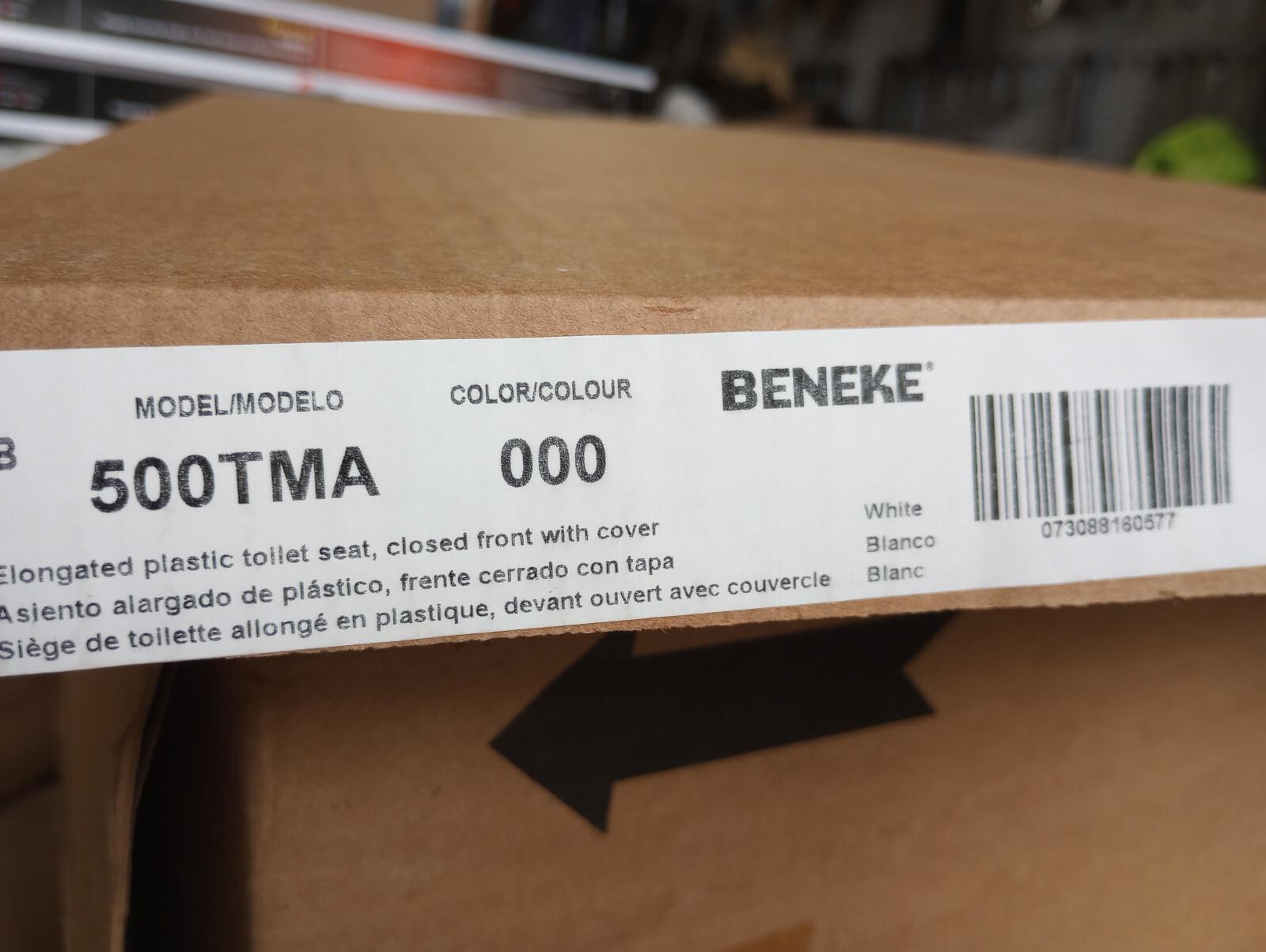 Lot of 2 White Bemis/Beneke Elongated Plastic Closed Front Toilet Seat ...