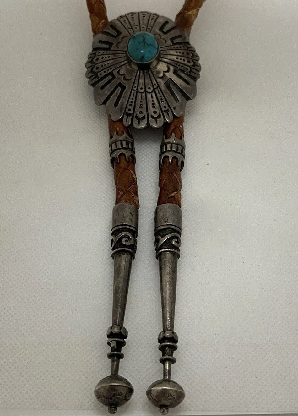 Vintage Thomas Singer Large Turquoise Sterling Silver… Gem