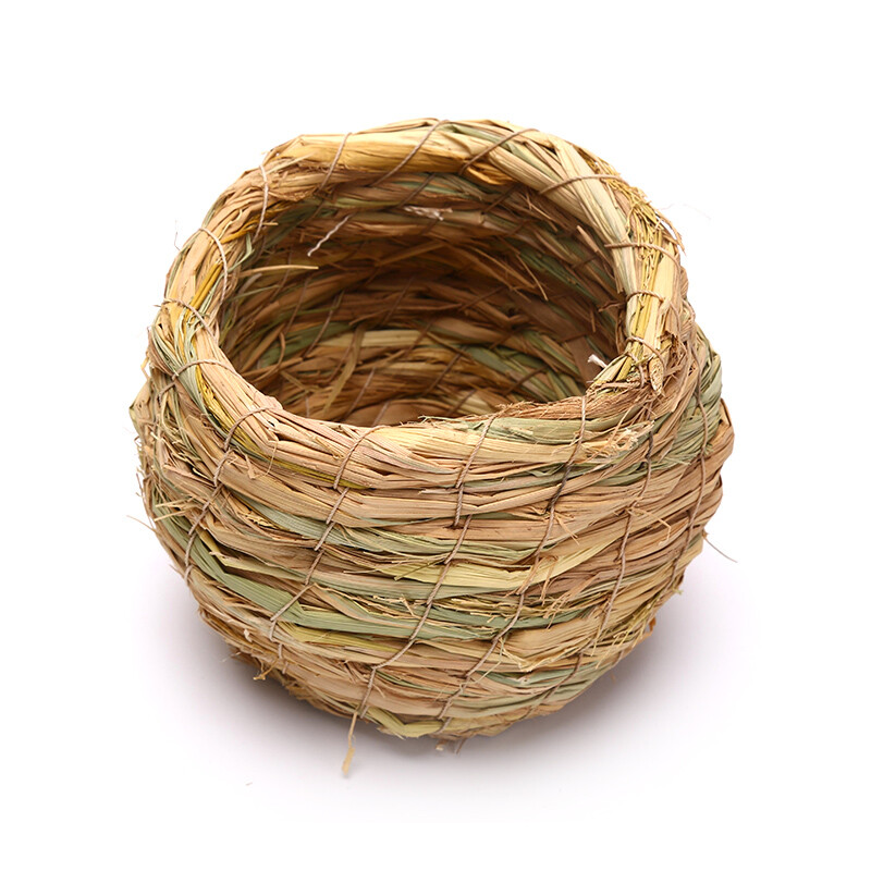 Handmade Straw Bird Nest Parrot Warm Pet Bedroom Courtyard Bird Cages ...