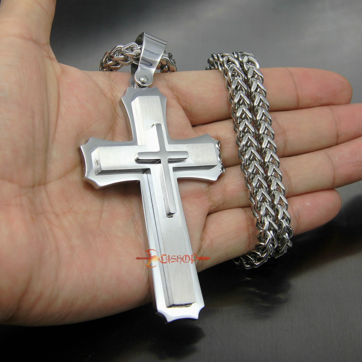 Christian Cross Necklace For Men