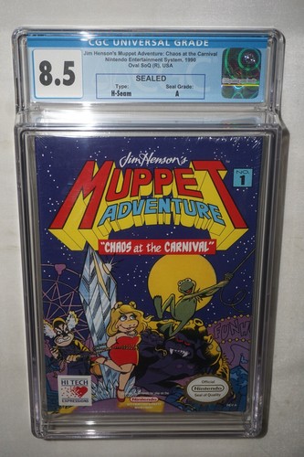 Muppet Adventure (Nintendo NES) CGC 8.5 A NEW Sealed 87855000409 | eBay