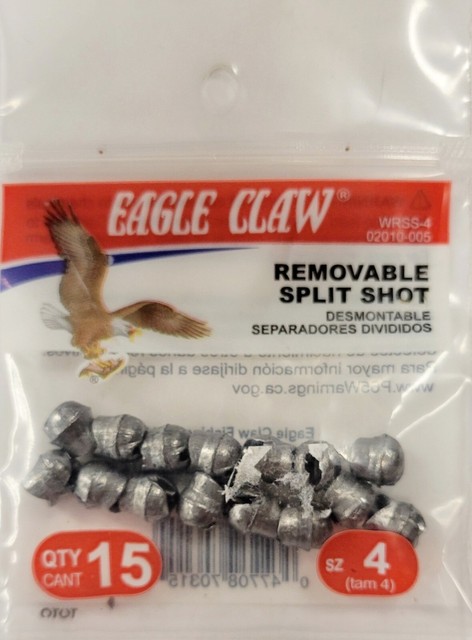 Eagle Claw 02010-005 Removable Split Shot Sinker Sz4 15bg for sale online | eBay