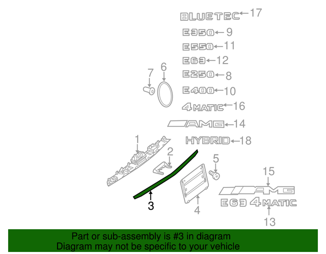 Mercedes-Benz 2127430382 Genuine OEM Trim Molding for sale online | eBay