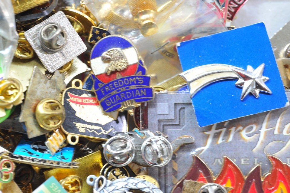 Lapel Pin buttons LOT pins vtg to now huge variety OVER 5 lbs TS | eBay