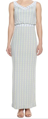 Tory Burch Mickey Silk Design Maxi Dress Women's Small | eBay