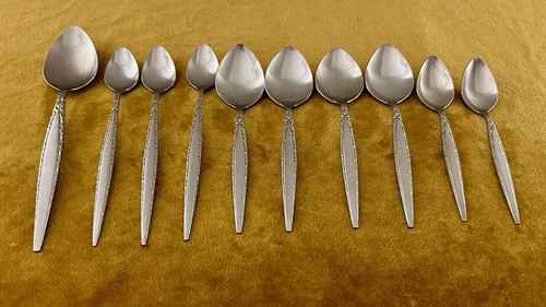 (10) Pcs Soup Spoons Serving & Teaspoons Oneida Stainless VENETIA | eBay