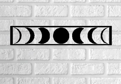Metal 3 Foot Wide Moon Phases Plasma Cut Metal Sign painted black | eBay