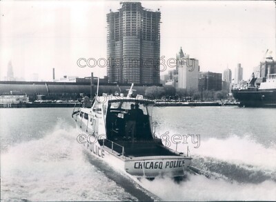 1967 Press Photo Chicago Police Boat on Lake Michigan 1960s | eBay