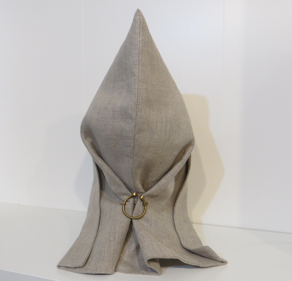 RE-ENACTMENT Medieval LINEN COTTON Ladies Coif Hat Bonnet Cotton Green ...