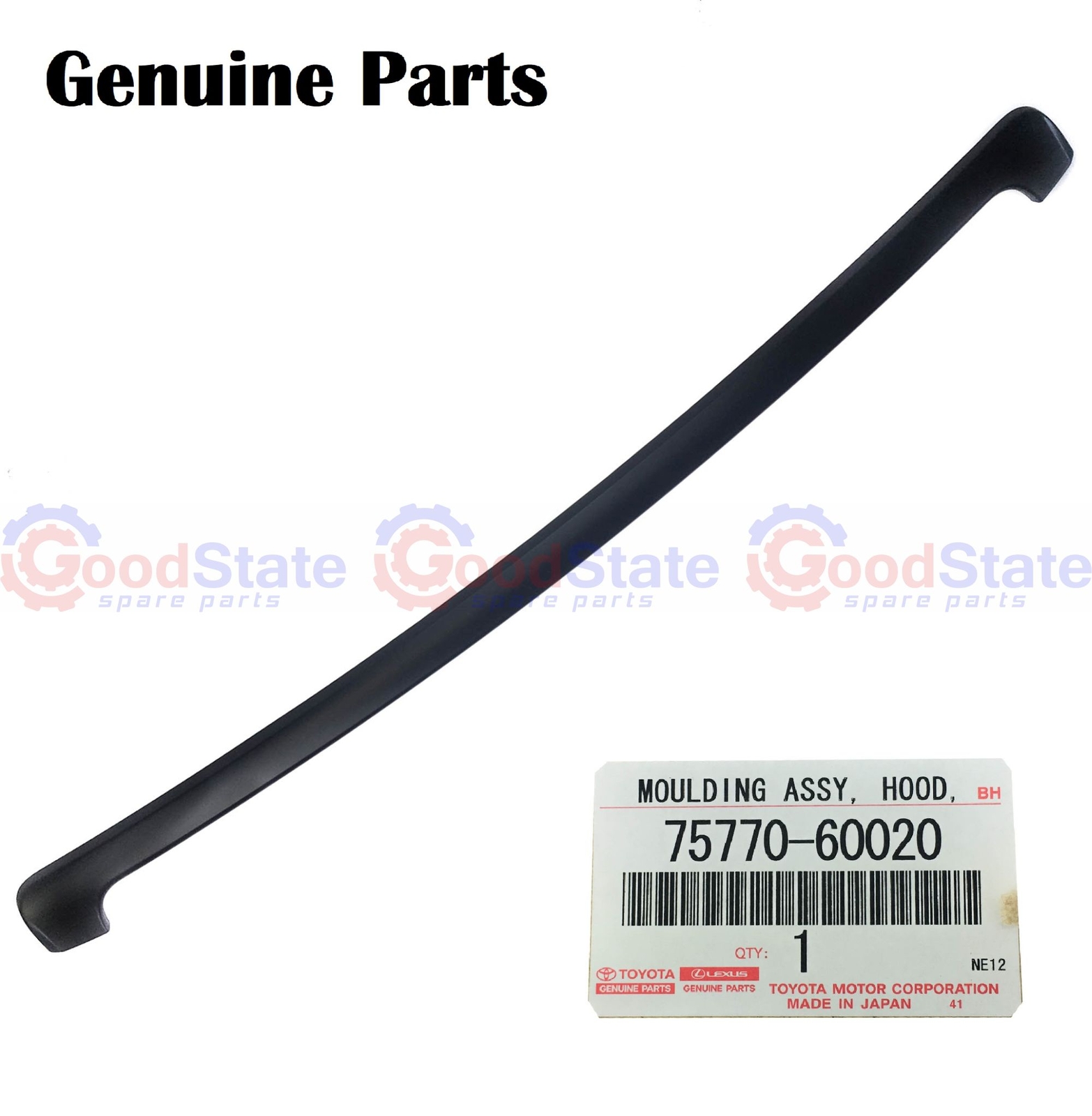 Genuine Toyota Prado 150 Series TRJ Front Bonnet Grille Moulding Black ...