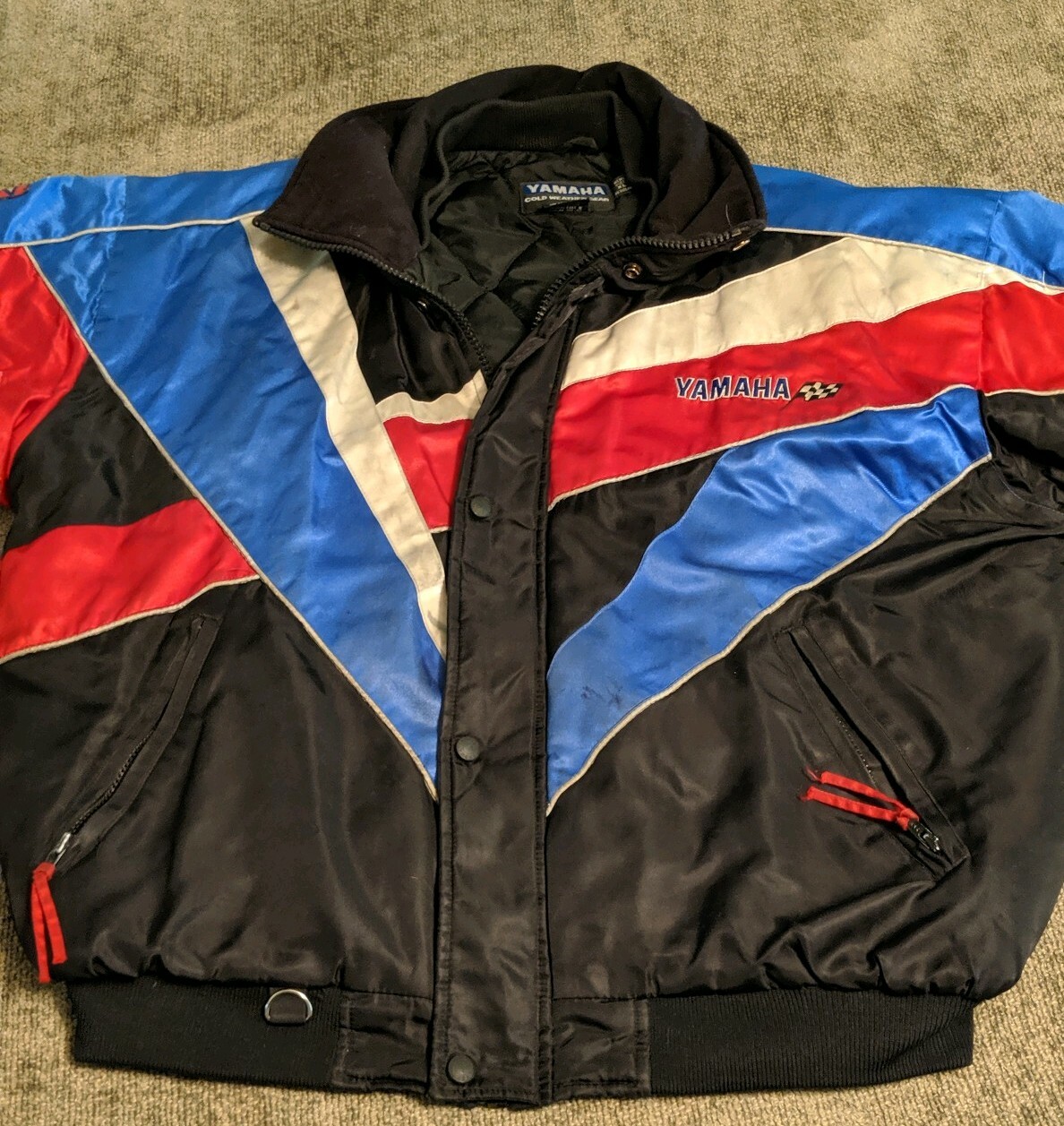 Vintage Red White & Blue YAMAHA Winter Jacket! Cold W… - Gem
