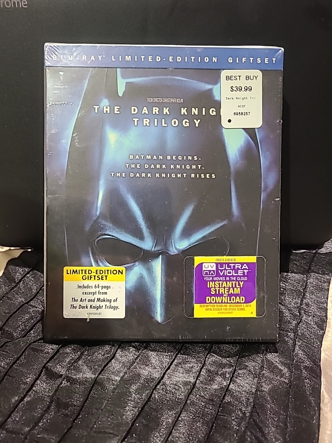 DC Comics Batman Dark Knight Trilogy Blu-Ray 2012 5 Disc Special Ed. w ...