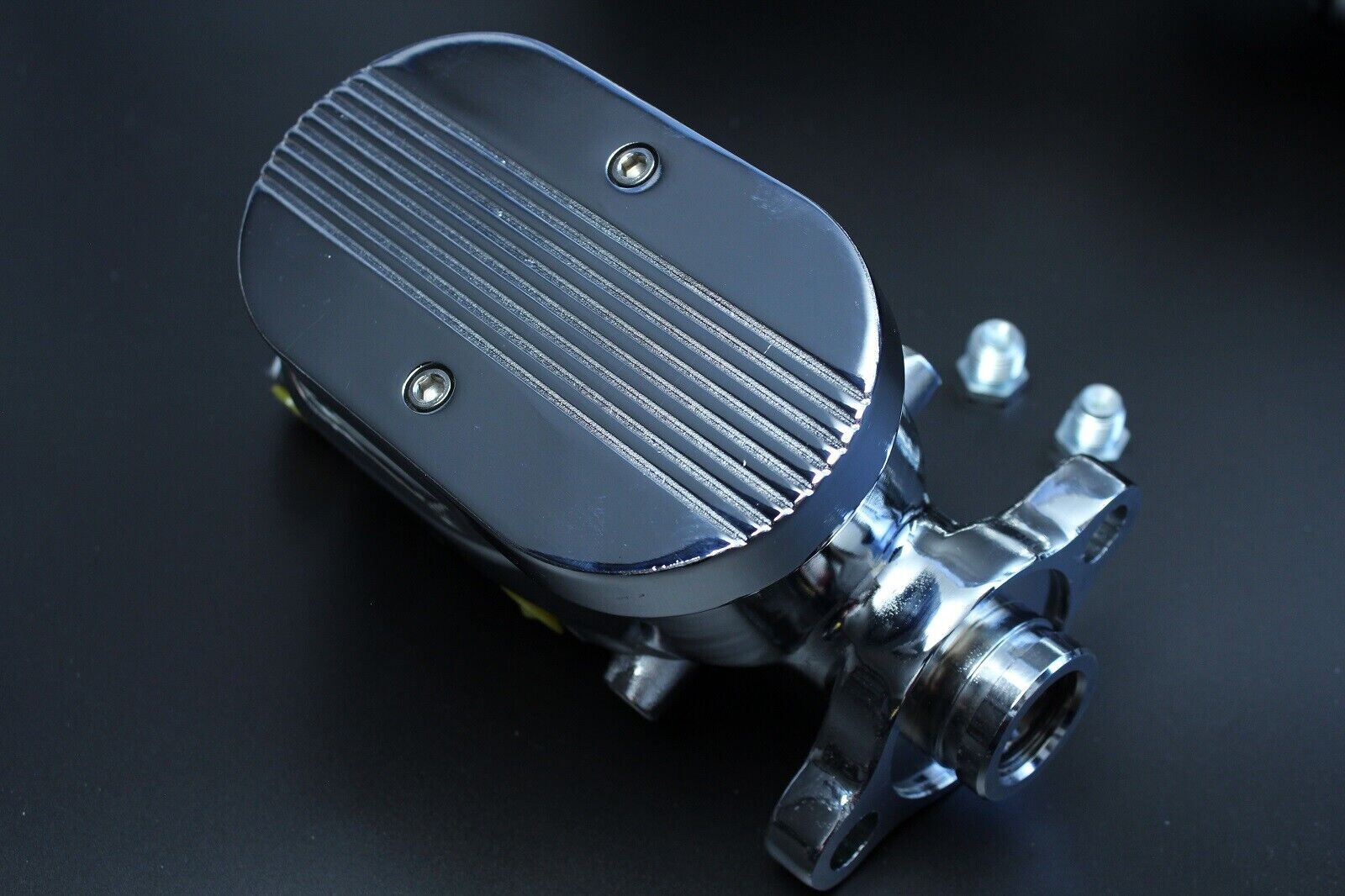 CHROME 7" Power Booster Ball Mill Master Cylinder w/ Pedal Bracket Kit ...