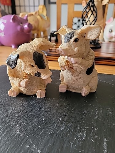 Pair Of Vintage Regency Fine Arts Pigs 'Flower Arranging' | eBay
