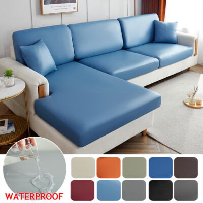PU Stretch Sofabezug Sofa Sitzkissenbezug Elastisch Wasserdicht Couch ...