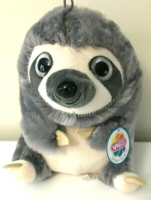 Xlarge 13" Grey Sloth Plush, Fat Belly Buddy Toy. Super Soft by Nanco ...