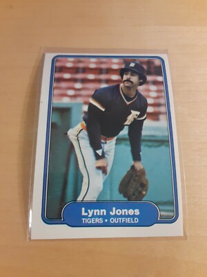 1982 Fleer #270 LYNN JONES Detroit Tigers Baseball Card, Outfielder ...
