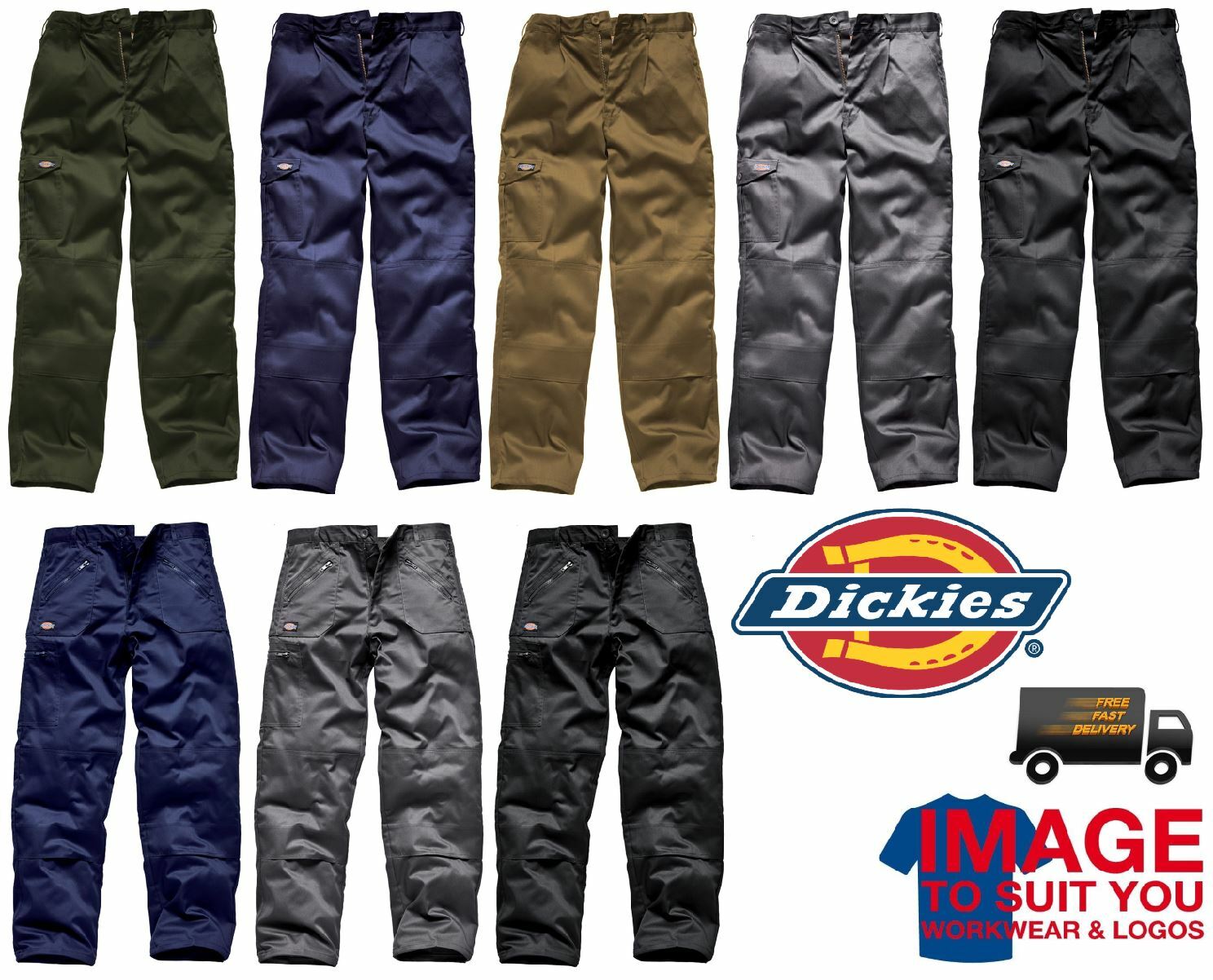 DICKIES WORK WEAR TROUSERS ACTION & REDHAWK SUPERWORK CARGO COMBAT ...