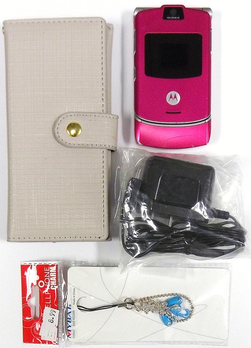 Motorola RAZR V3 - Pink and Silver ( T-Mobile ) Very Rare Flip Phone ...