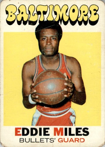 1971-72 Topps Basketball Eddie Miles (A) Baltimore Bullets #44 | eBay