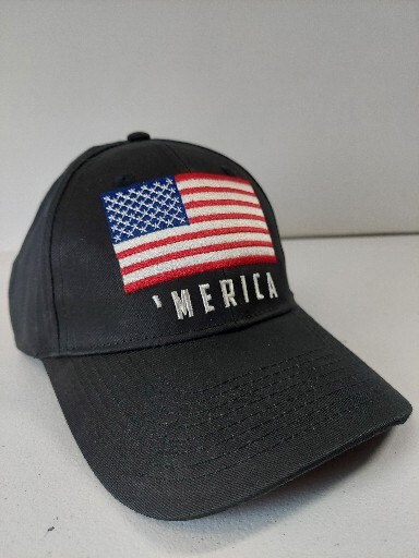 'Merica Flag Embroidered Hat Baseball Cap Black Hat New! | eBay