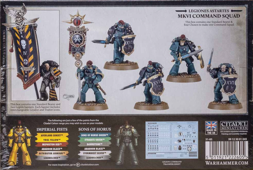 Horus Heresy Warhammer 30k Legions Astartes MKVI Command Squad | eBay