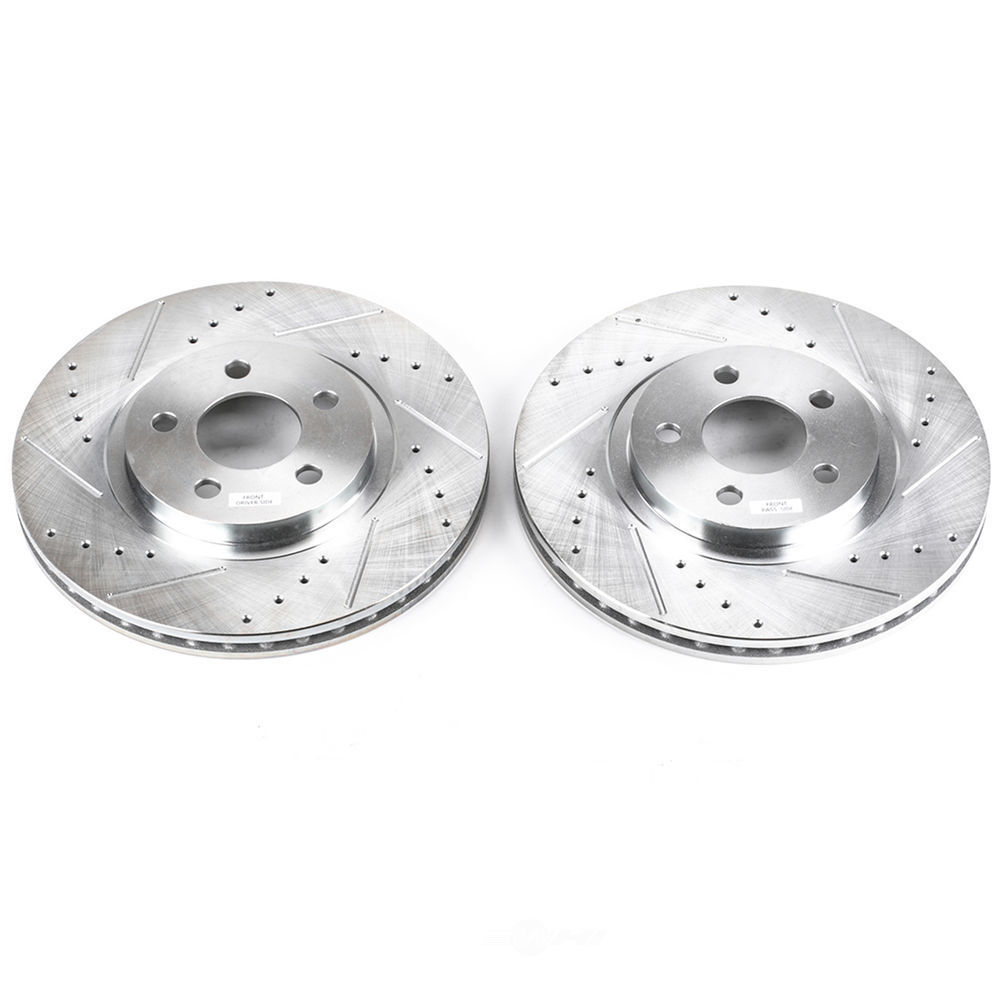 Disc Brake Rotor Set-Front Drilled, Slotted and Zinc Plated Brake Rotor ...