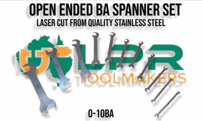 Spanner Set 0-10 BA 11pc Doubled ended each size made from 2mm 304 ...