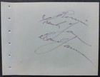 David Janssen Signed album page, 5-1/4" x 4-3/4( Actor The Fugitive ...