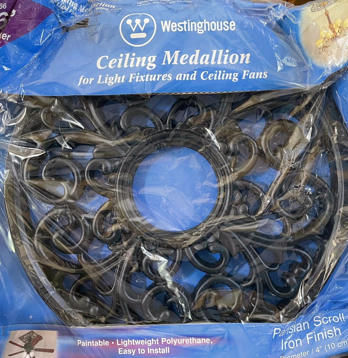 Iron Scroll Ceiling Medallions | Shelly Lighting