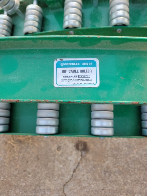 Greenlee 2036-9R Right Angle 36" Rollers for sale online | eBay