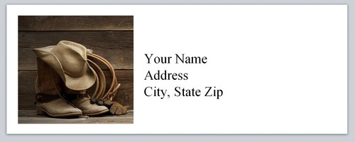 Personalized Address Labels Western Cowboy Hat Lasso (ac 942) | eBay