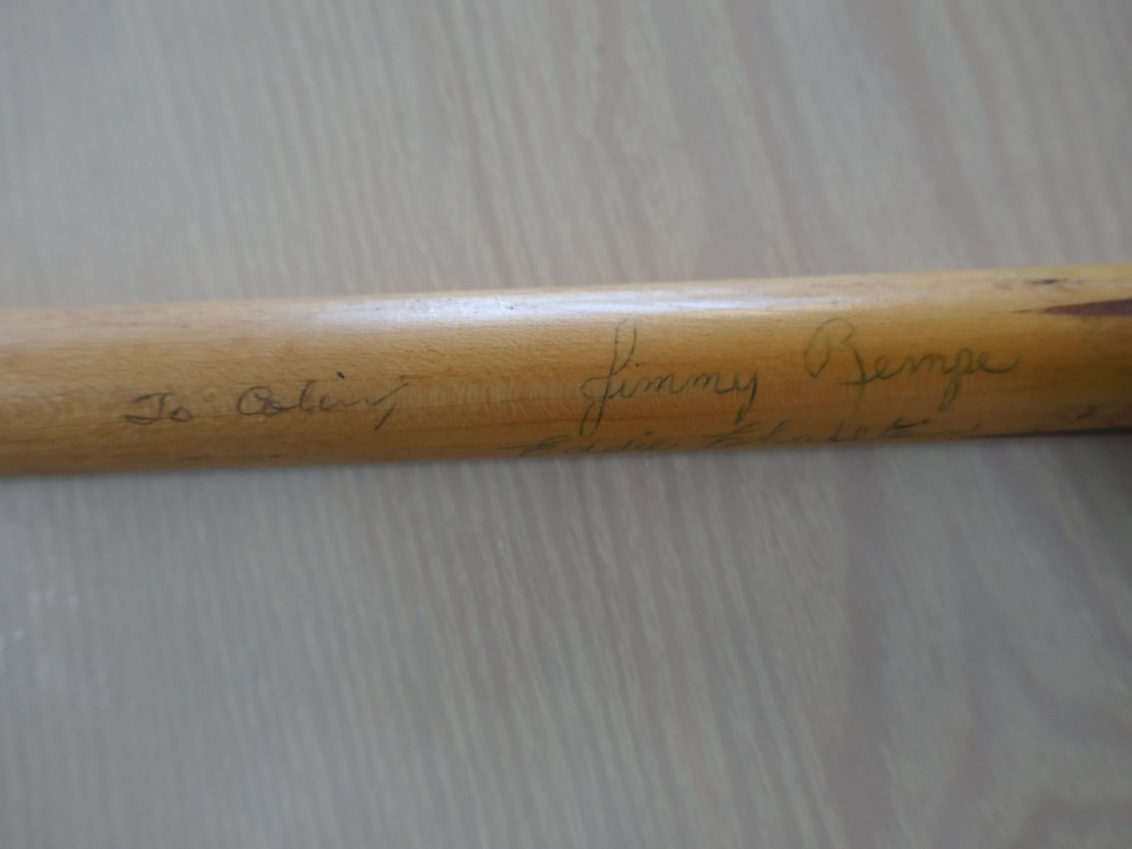 Two pool cues – one cue autographed by Eddie Charlton and Jimmy Rempe ...