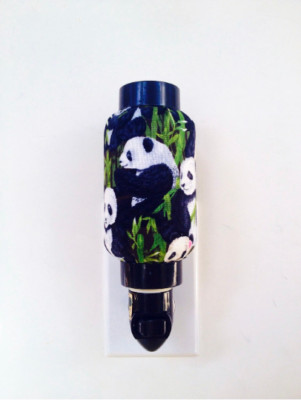 Panda family Fabric Night Light Nursery Bedside Plug-in Hall Wall Lamp ...