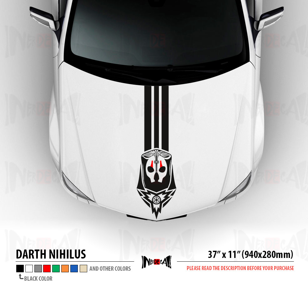 DARTH NIHILUS Stripes Dark Side Car Vinyl Sticker Decal | eBay